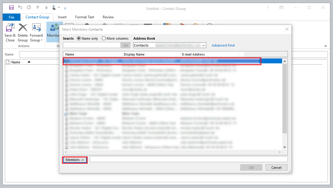How to create a distribution list in Outlook - IONOS
