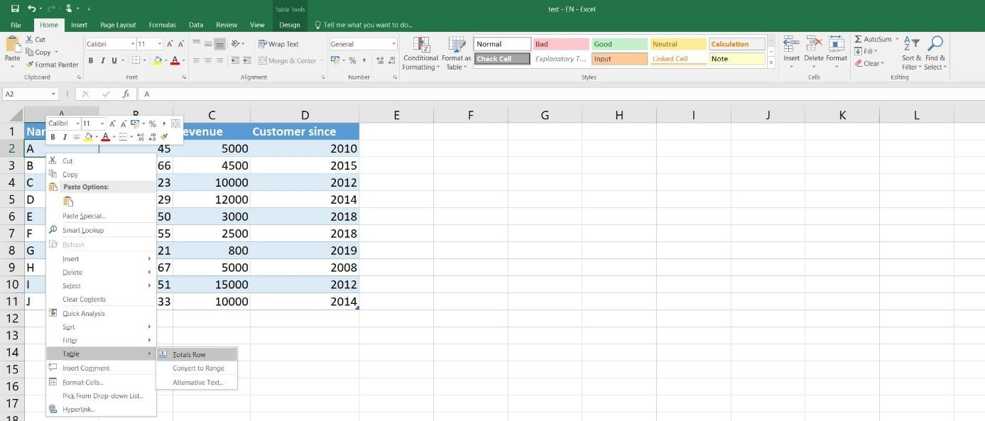 How To Easily Create tables In Excel IONOS