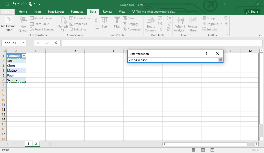 How to create an Excel drop-down list [+example] - IONOS