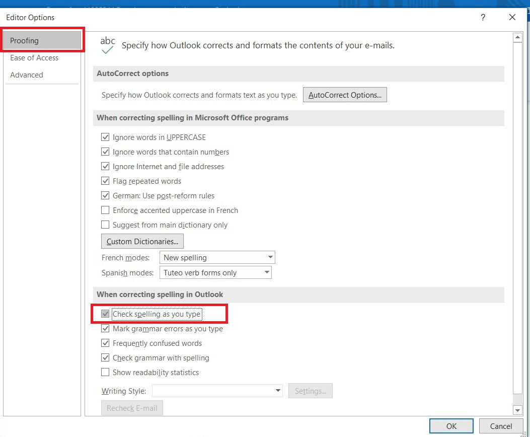 Outlook AutoCorrect: how to enable, disable, and customise - IONOS UK