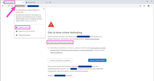 How to fix the ERR_CERT_COMMON_NAME_INVALID error - IONOS UK