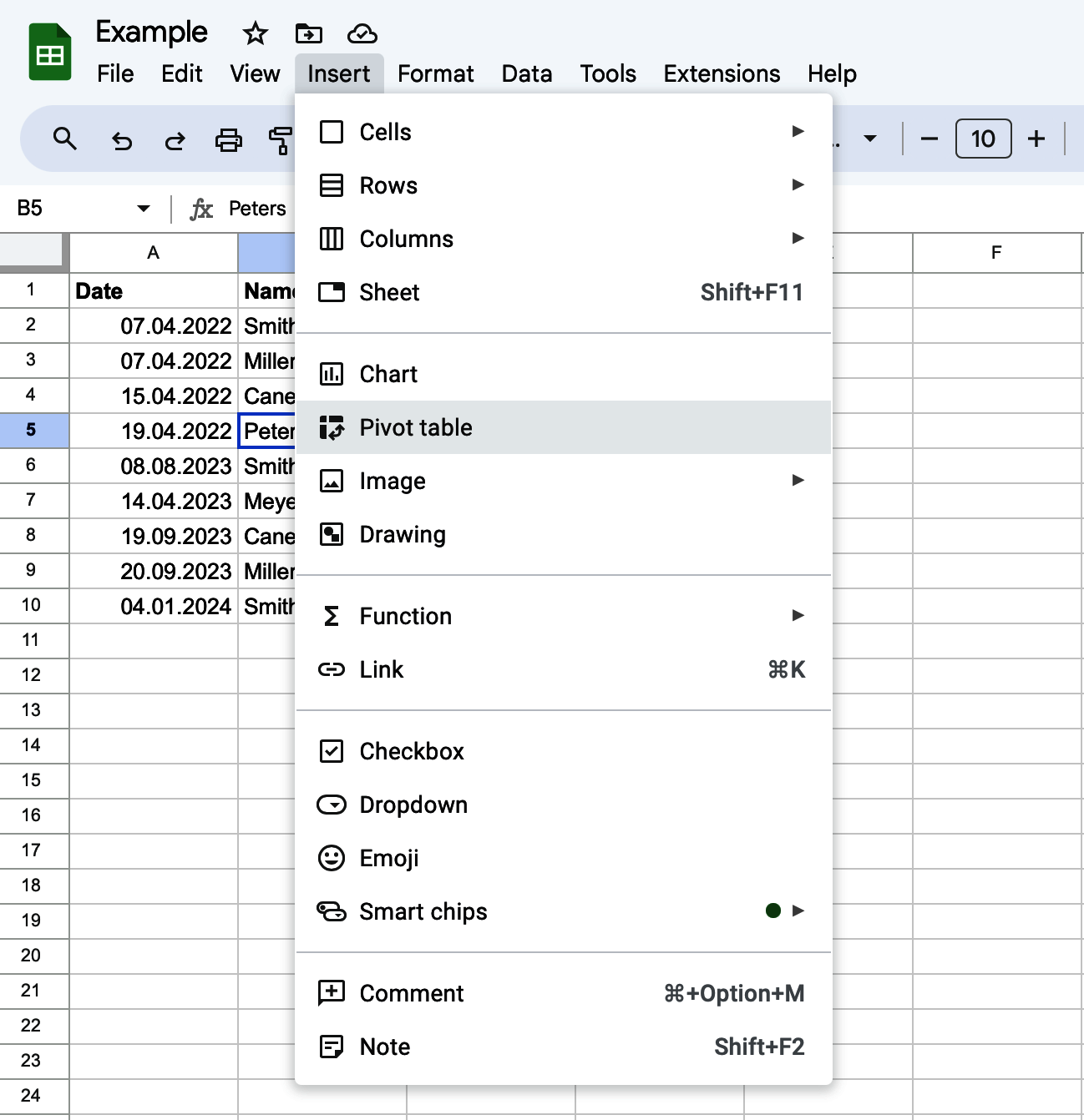 How to create pivot tables in Google Sheets - IONOS UK