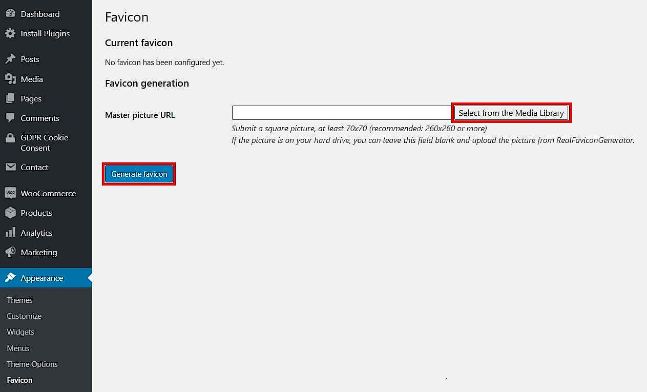 How to add and change Favicons in WordPress - IONOS UK