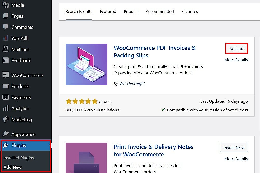 How to create WooCommerce invoices with plugins - IONOS UK