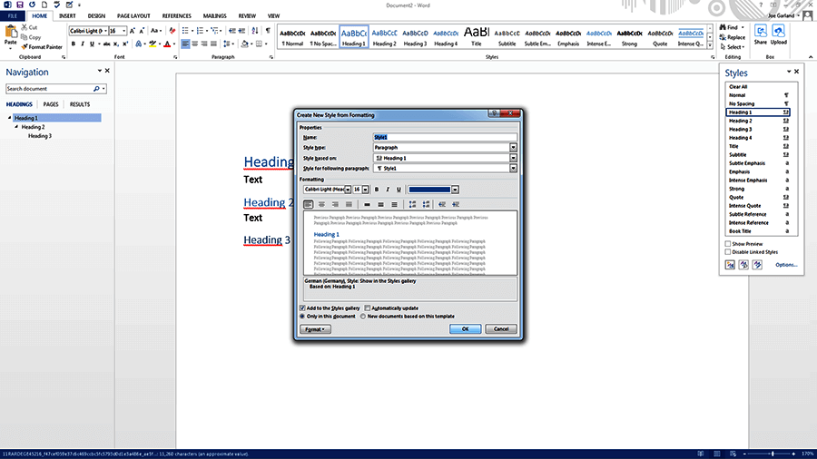 Word Styles: Creating and Modifying Styles in Word - IONOS UK