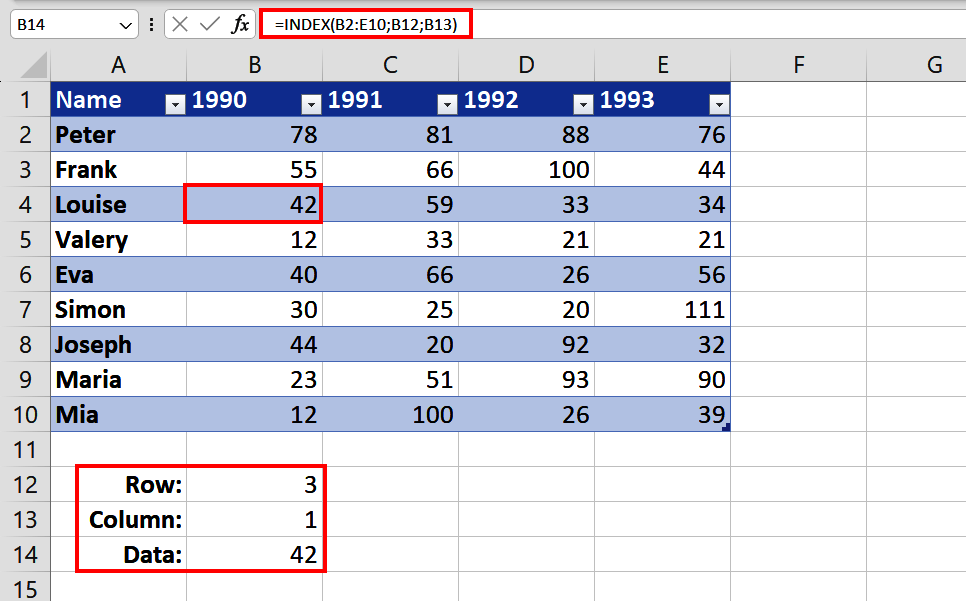 How to use the INDEX function in Excel - IONOS UK