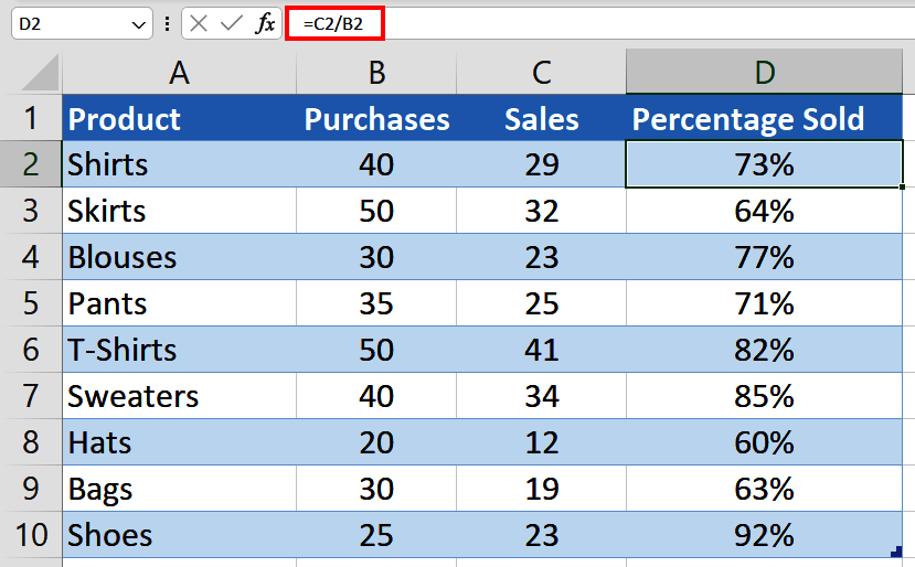 How to use the percentage formula in Excel - IONOS UK