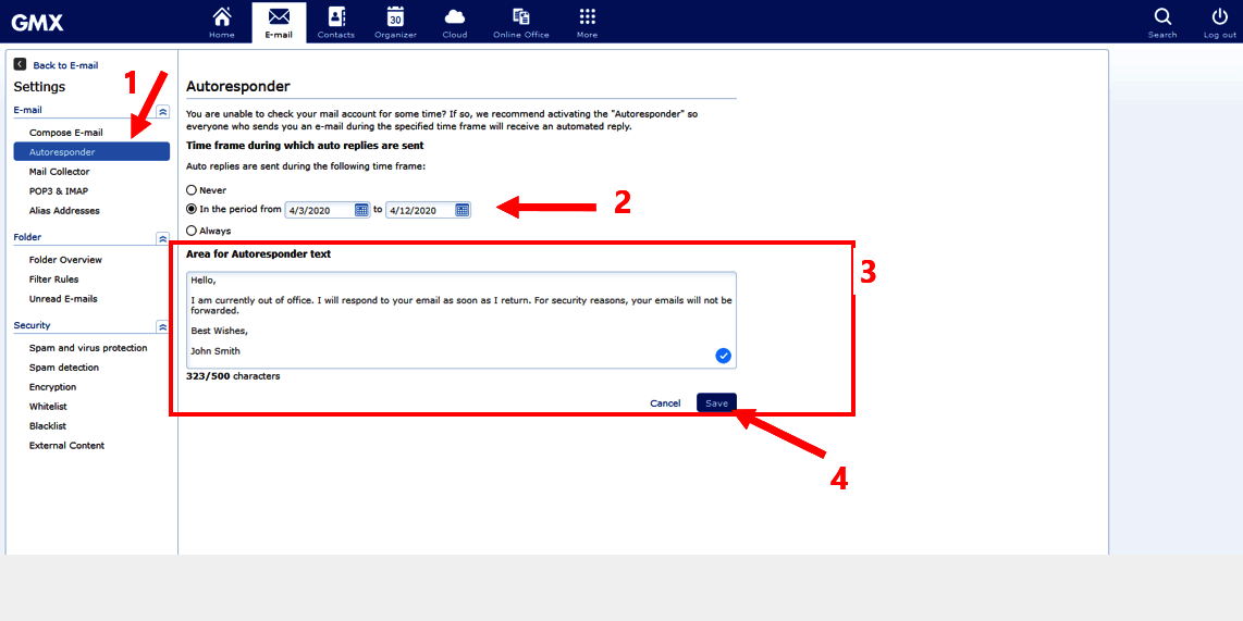 Thunderbird: setting up an out-of-office message in Mozilla's email program - IONOS UK