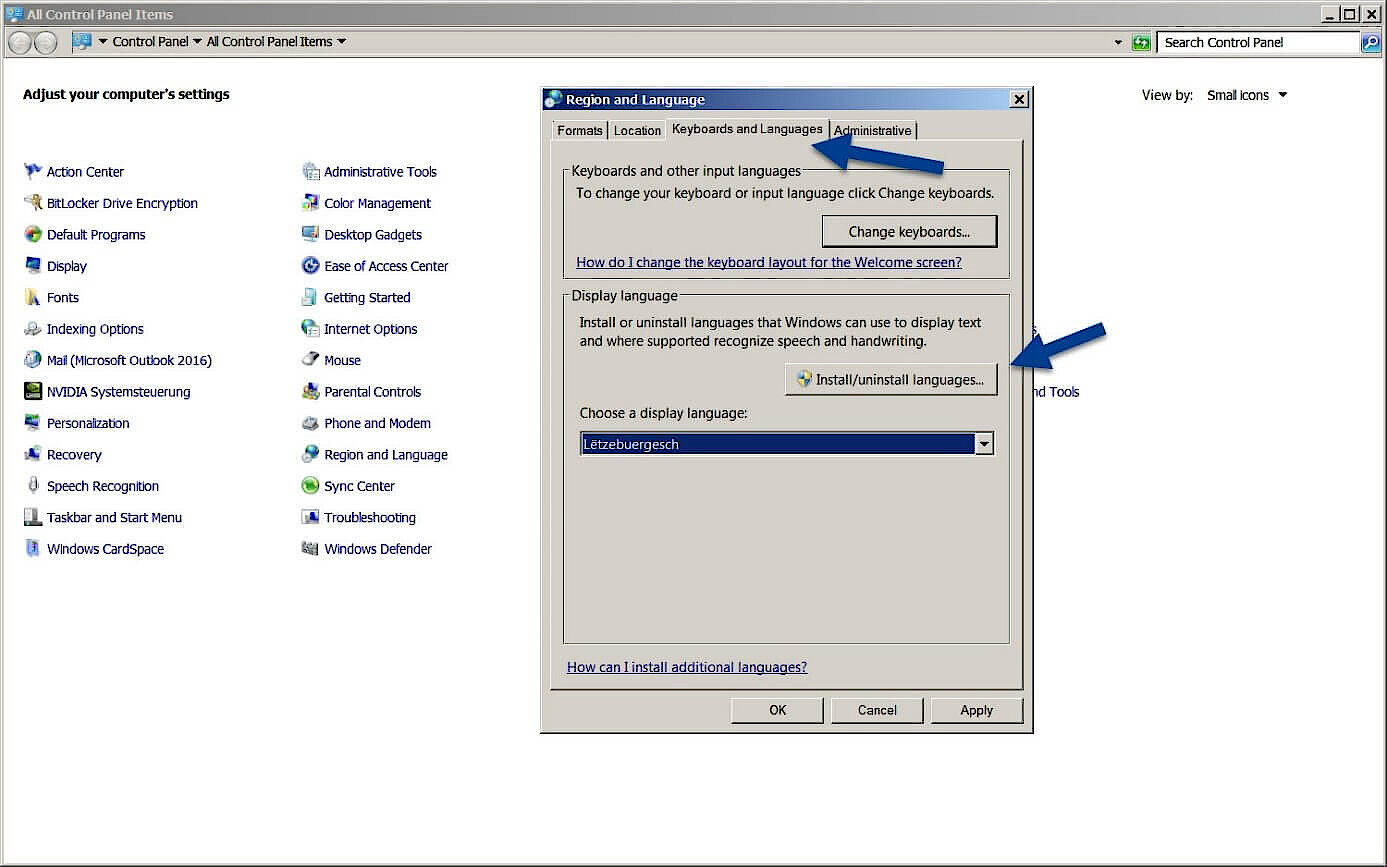 How to change the language in Windows 7 - IONOS UK