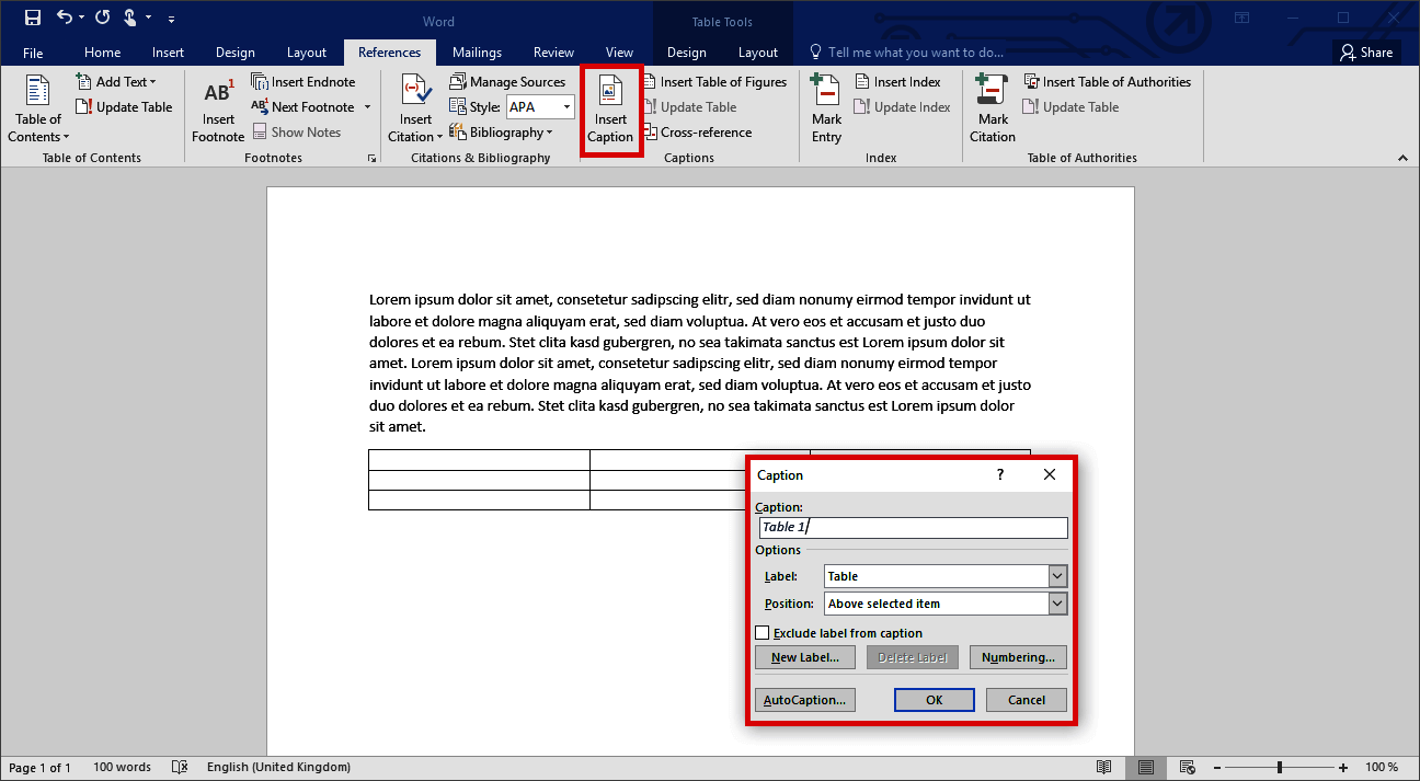 How to insert a table of figures in Word in a few simple steps - IONOS UK