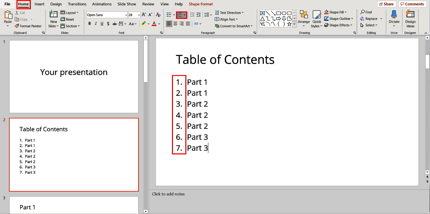 How to easily create a table of contents in PowerPoint - IONOS UK