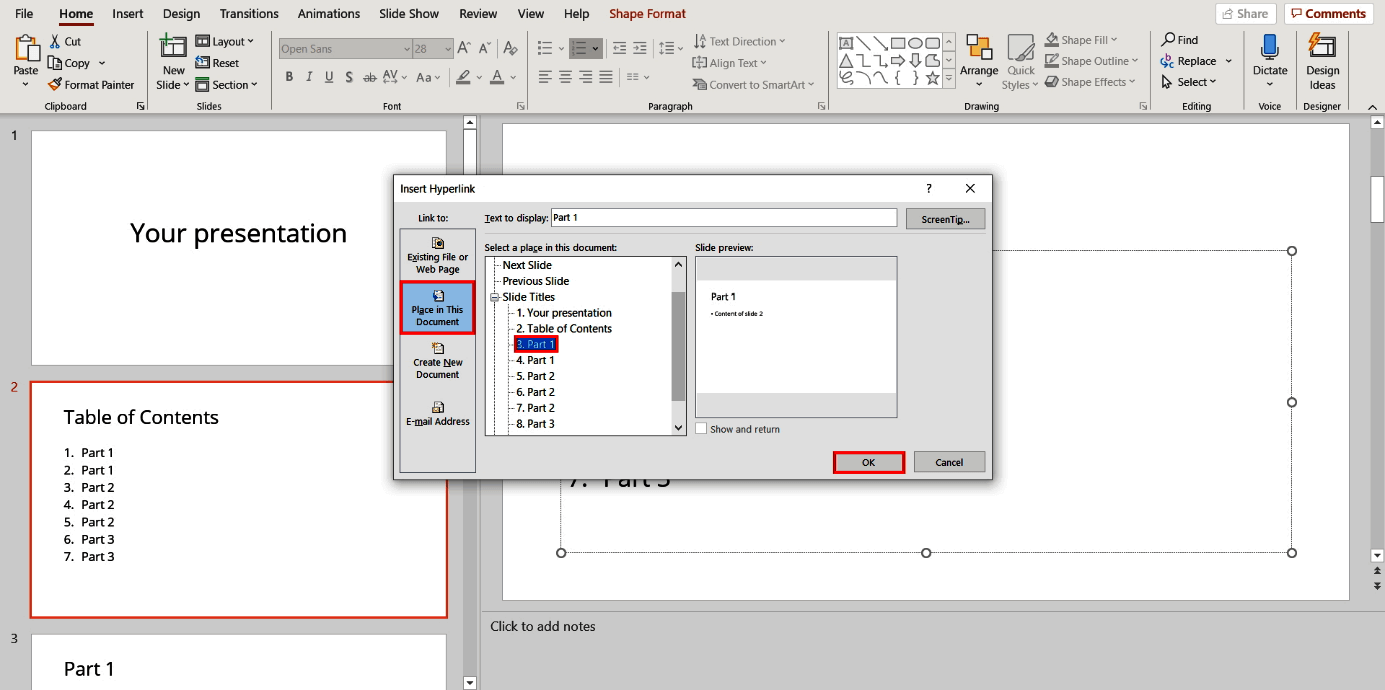 How to easily create a table of contents in PowerPoint - IONOS UK