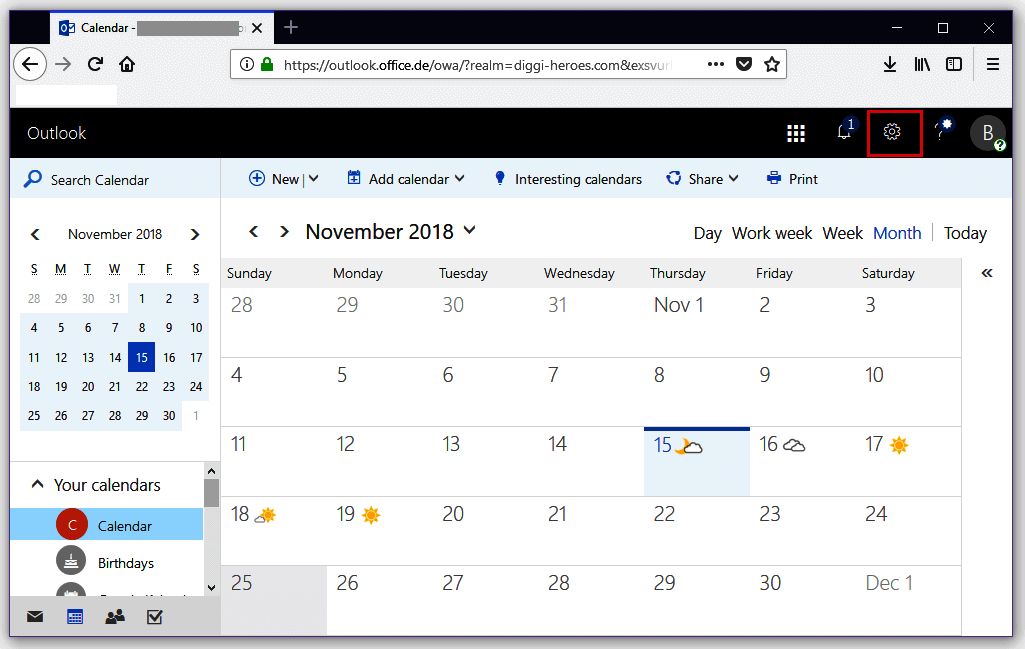 Display calendar week in Outlook - IONOS UK