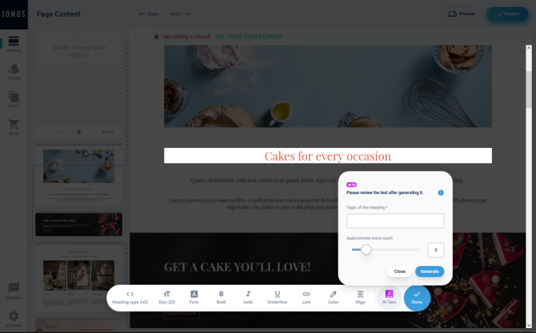 IONOS website builder now powered by AI - IONOS Newsroom (UK)